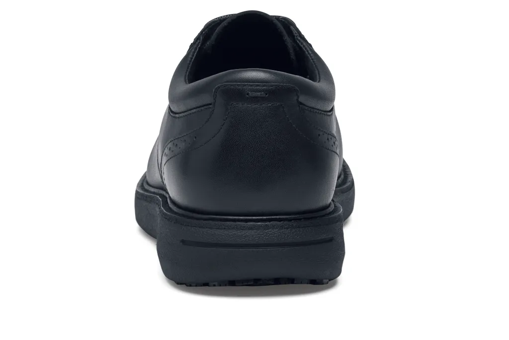 Men's MOZO Speakeasy Black Slip-Resistant Oxfords with Ice Grip