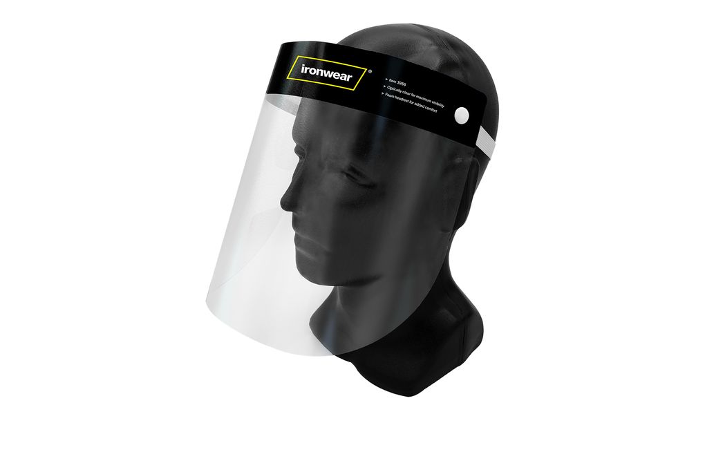 Ironwear Clear Face Shield - One size fits all - 10 per pack