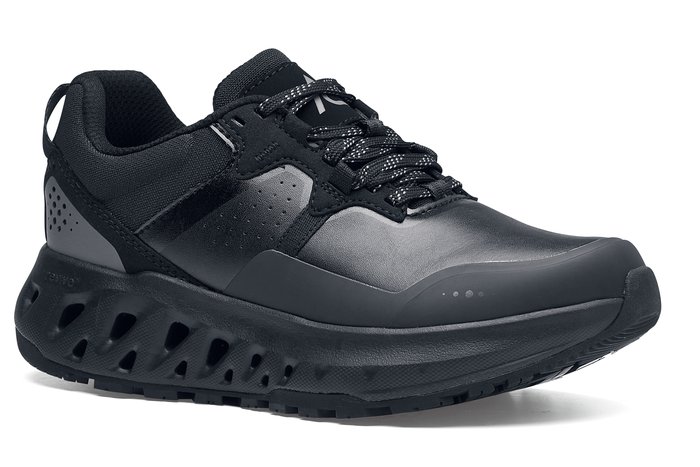 Springer Leather Highly Cushioned Black Non-Slip Shoes for Men