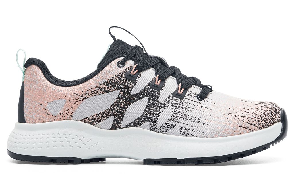 Heather II: Women's Black/Pink Slip-Resistant Work Shoes | Shoes For Crews