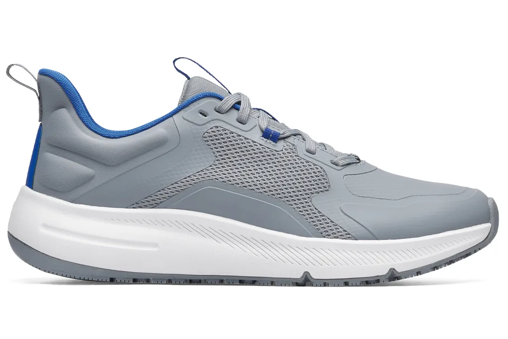 Crossing 4SG Men's Gray Non-Slip Shoes with Blue Accents